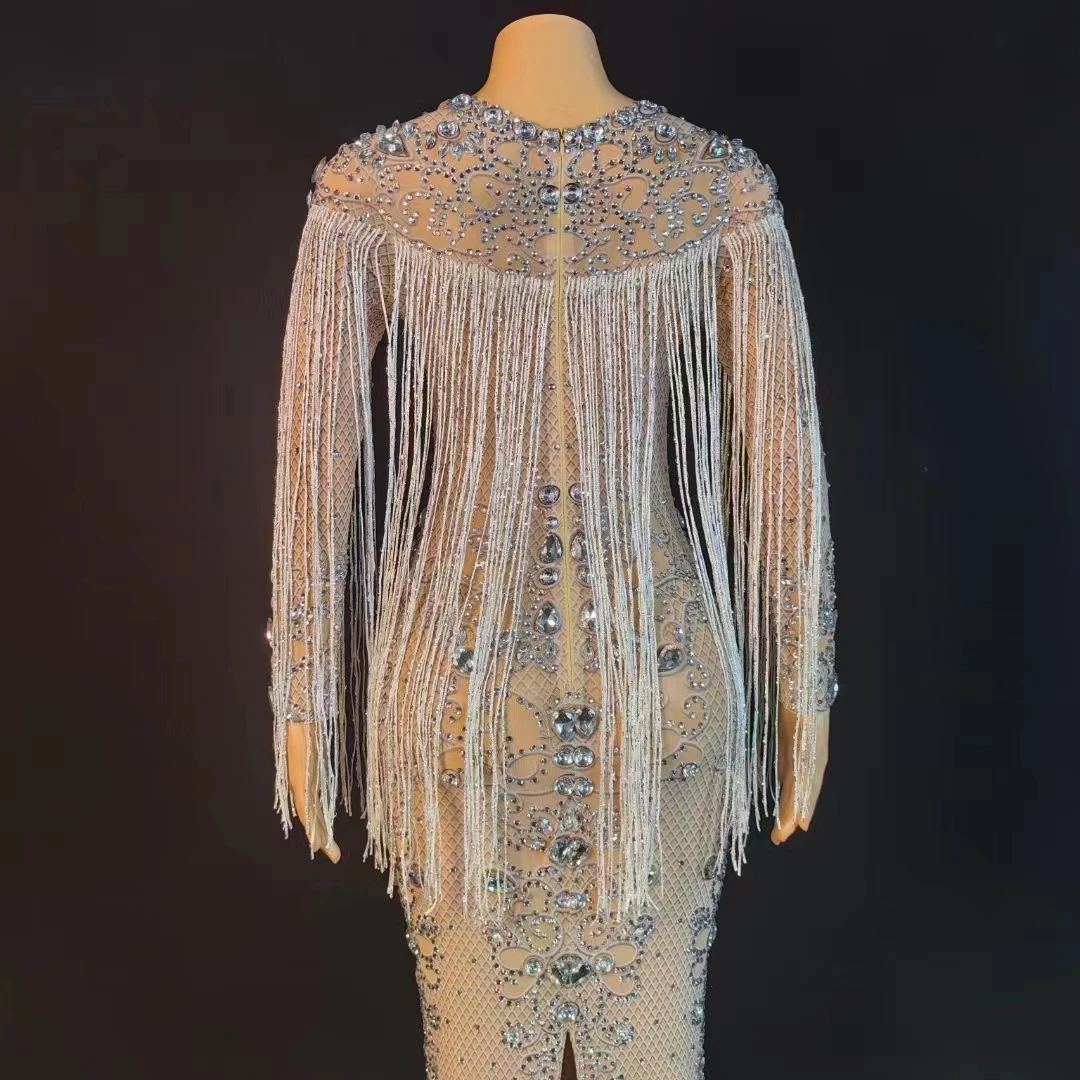 Sparkly Fringes Rhinestone Birthday Stones Dress Chains Costume Dance ...