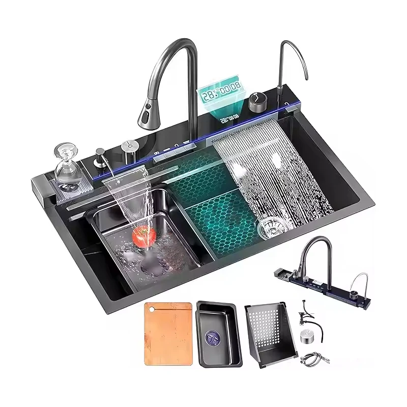 Modern Popular Large Single Slot Multifunction Sink Anti-scratch Led ...