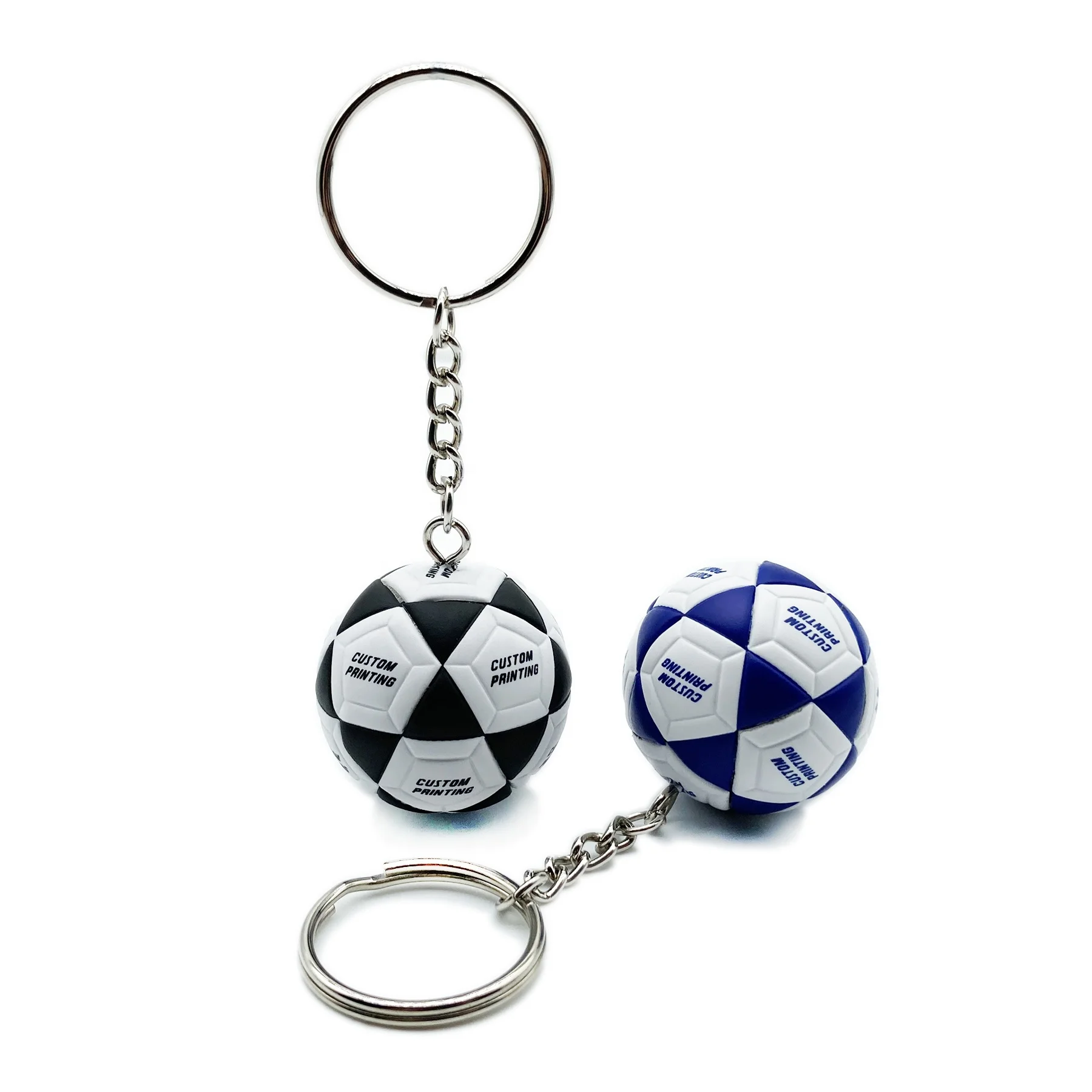 Plastic Soccer Ball Keychains with Custom Printing 3D Football Key ...