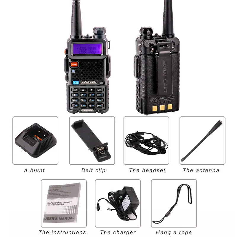 Free Baofeng Bf Uv5r Radios Two Way Uv-5r 8w Uv 5r Long Distance Radio ...