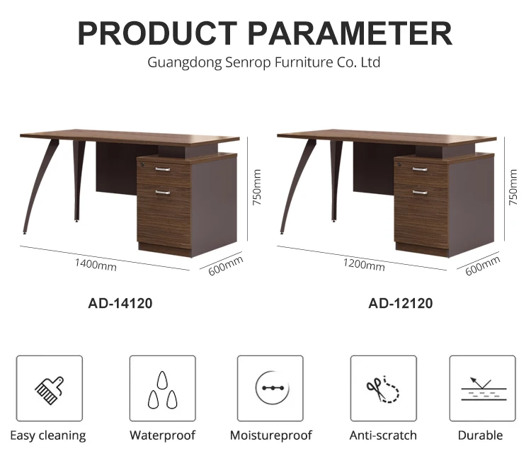 Modern Wooden Staff Office Computer 1.2m Steel Leg Desk Modular Office ...