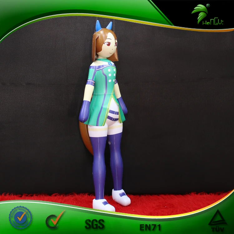 Hongyi Inflatable Short Hair Girl Doll Sph Toy Female Character with Tail