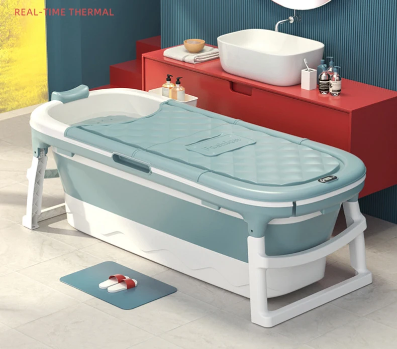 1.52m Foldable Oversized Portable Bath Bucket Plastic Message Spa Bath ...