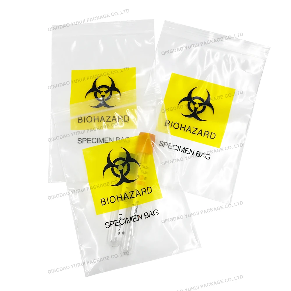 Customizable Blood Collection Tube Transport Bag - Pink Ziplock