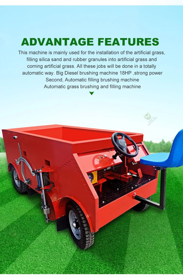 Artificial Grass Power Brush Sand Infill Brushing Machine For ...