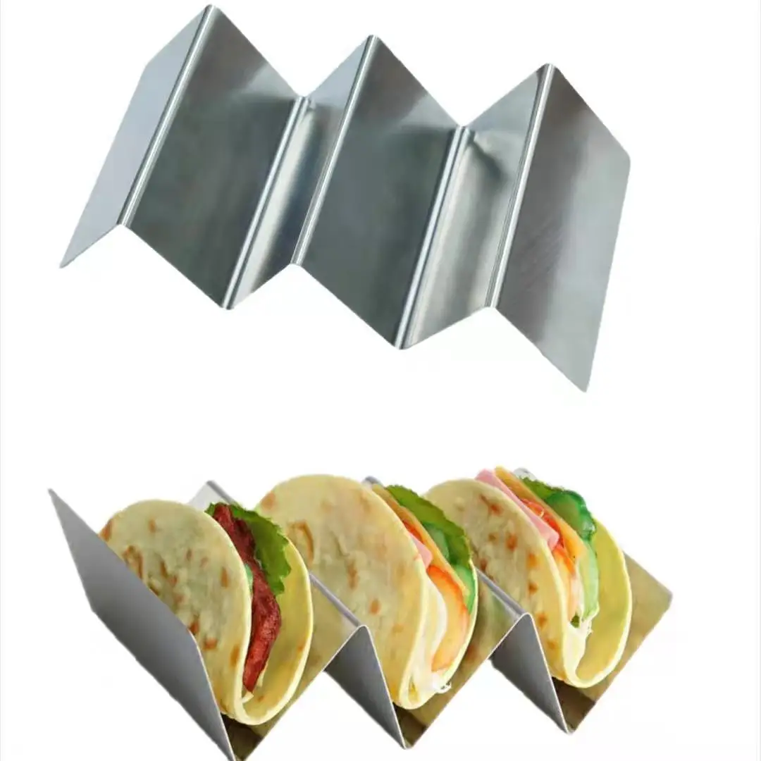 Hot Selling Multiple Taco Holder Decorative Stainless Steel Wavy Shape ...