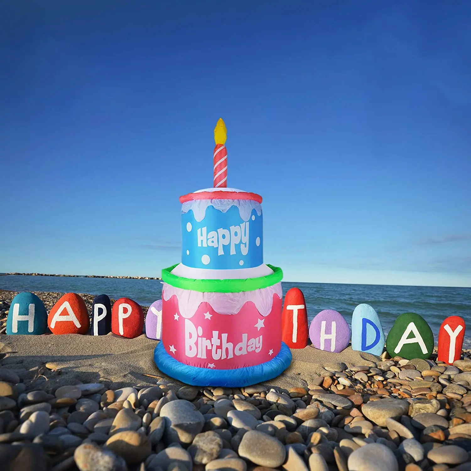 Giant Outdoor Inflatable Happy Birthday Led Cake Cupcakes Items Party ...