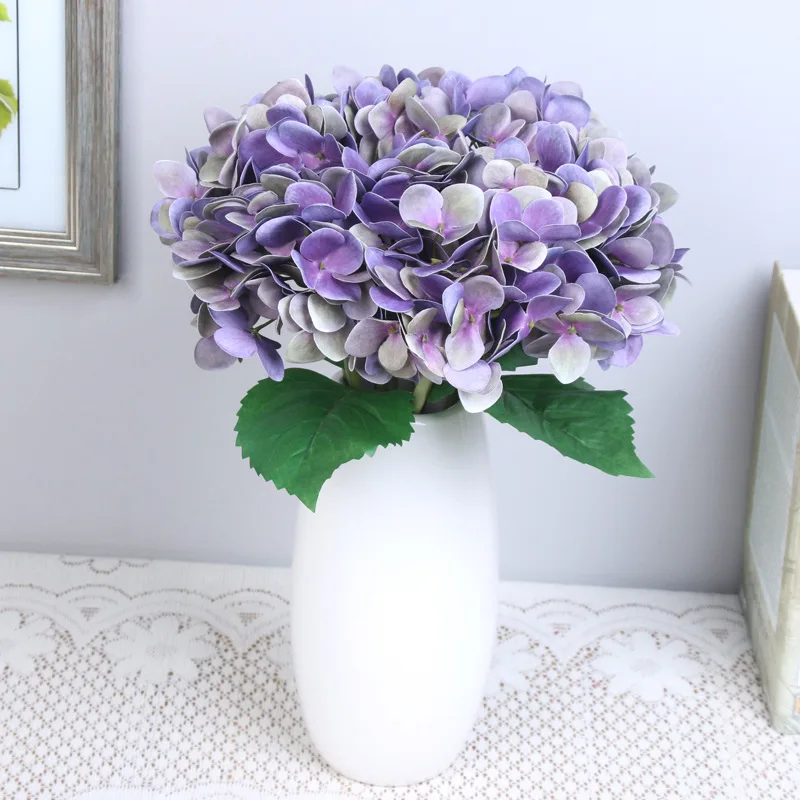 2024 Single Purple Hydrangea Preserved Hydrangea With Stem For Wedding ...