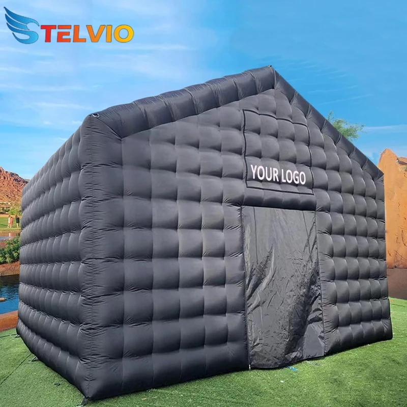 Commercial Black Portable Party Tent with LED Inflatable