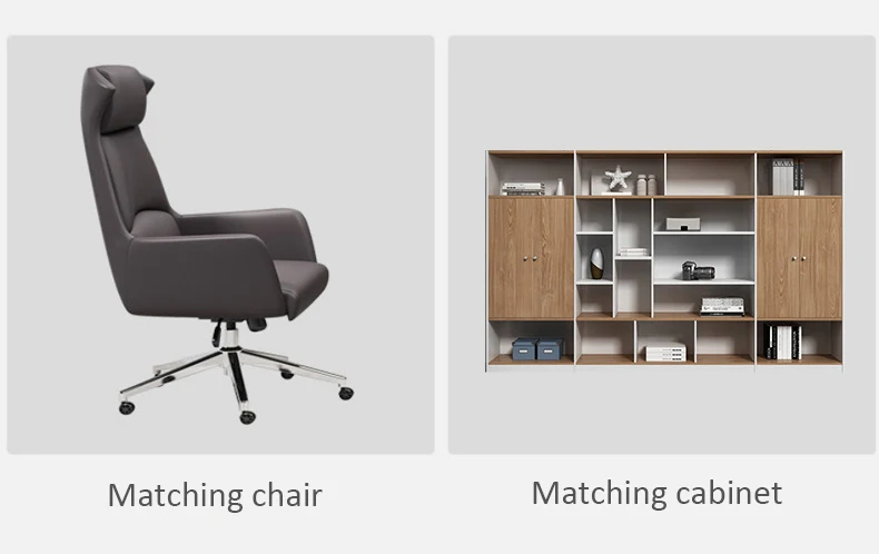 Large Corner Manager Office Modern Desk with Side Table