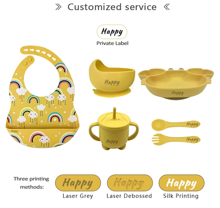 RTS Baby Tableware Kit - Silicone Feeding Set for Toddlers