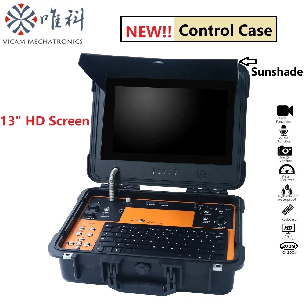 Vicam 360 Rodation Sewer Pipe Inspection Camera - 60m-150m Depth