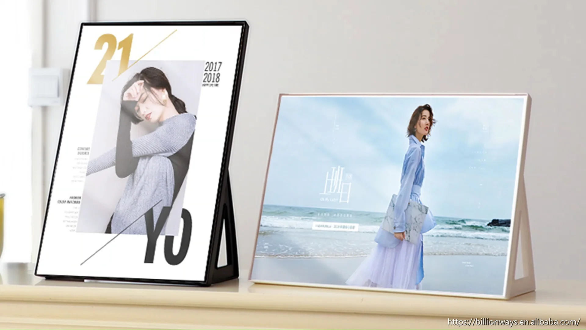 Double-sided L Shape Poster Stand A3&a4 Cafe Table Sign Advertising ...