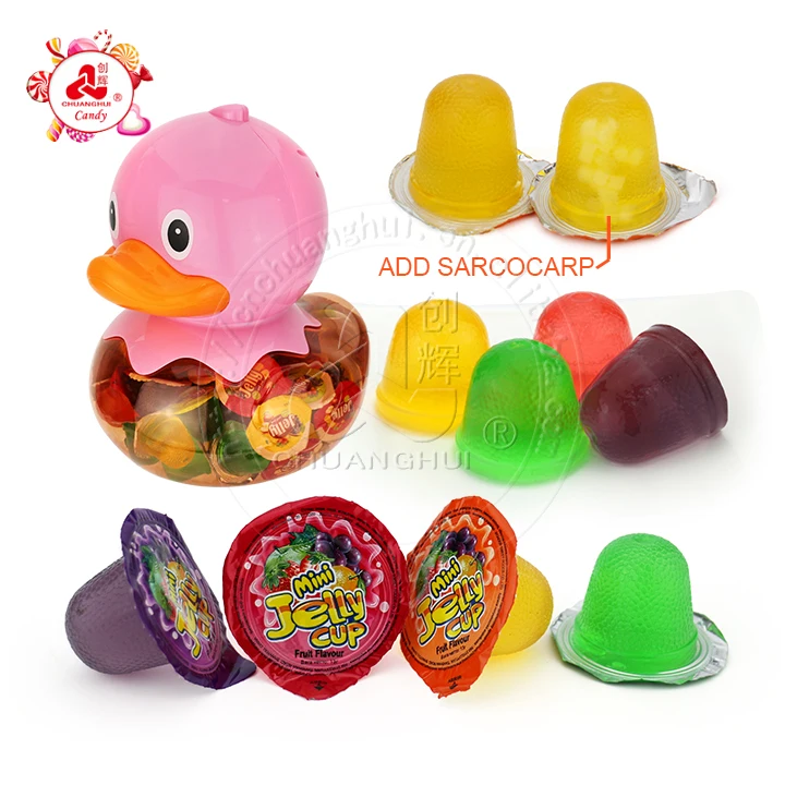 Halal Fruit Flavored Jelly Candy Pudding Cups In Duck Jar - Buy Jelly pudding jelly Cup Duck Jar ...