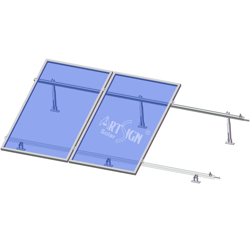 Flat Roof Solar Panel Mounting System - Adjustable Tilt