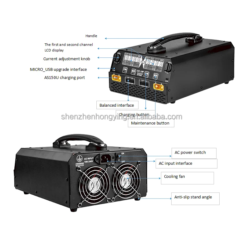 Ev-peak U4-hp Balance Charger Dual Channel Untuk Lipo/lihv 6s-14s Baterai 2500w 25a U4 Charger ...