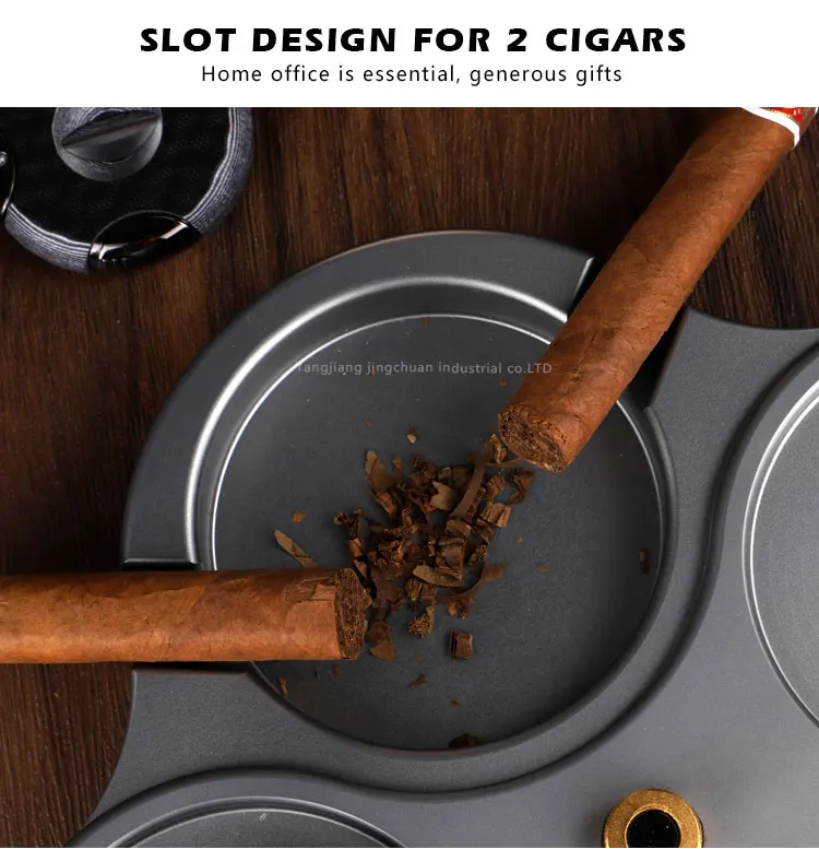 Custom Ashtray Logo - Cigar Ashtray & Whiskey Glass Tray