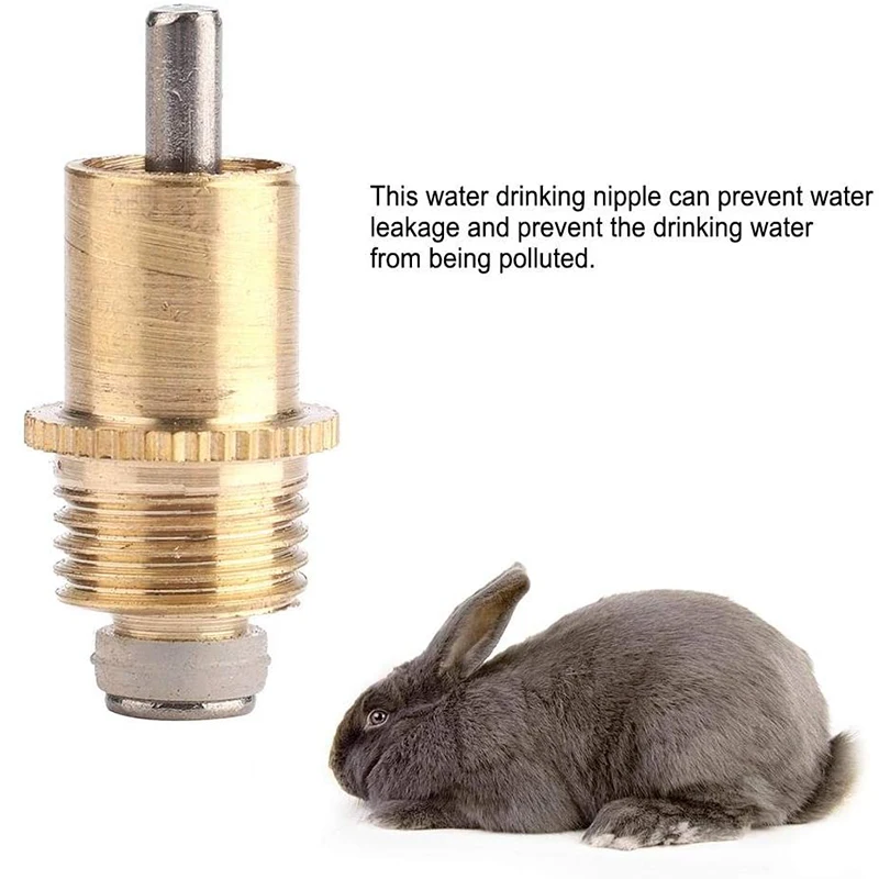 Stainless Steel Brass Rabbit Water Feeder - Automatic Drinker