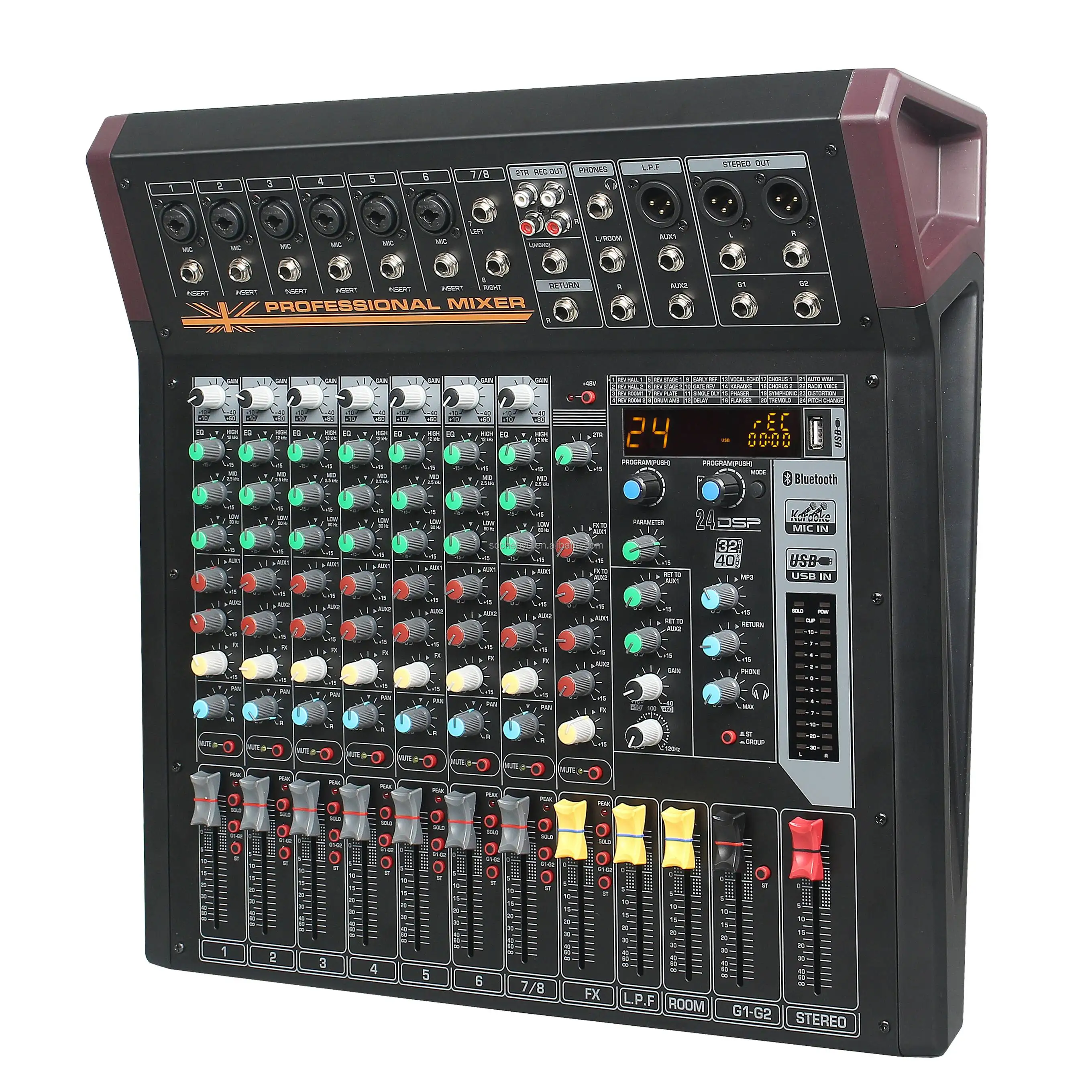 Professional Mixer Console 8 Channels Audio Mixer - Buy Professional ...