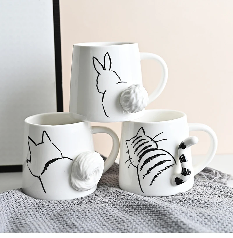 Creative Animal Coffee Mug Cute Dog and Cat Ceramic Mug| Alibaba.com