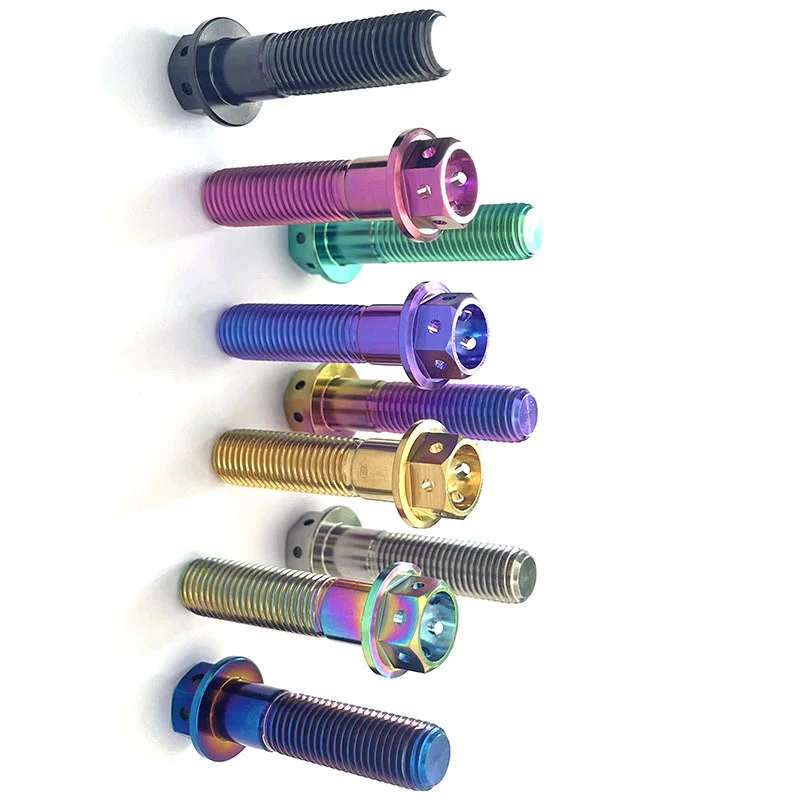 Torx Flange Gold Yellow, White, Blue, Black - Titanium Bolt