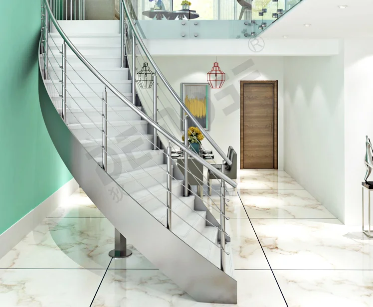 Toma Curved Staircase Hall Curved Staircase Stairs Design Indoor Steel ...