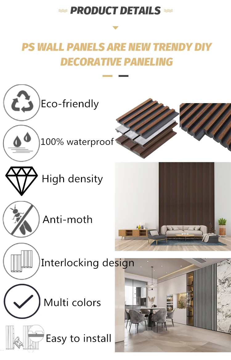 Wood Wall Alternative Mdf Louver Ps Panels - Buy Wood Wall,Mdf Louver Ps Panels,Flutted Wall ...