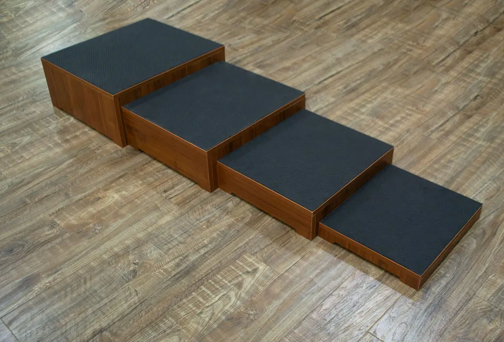 Step Stool Nesting 4 Steps Wood Frame,Wooden Nested Climbing 4 Stools ...