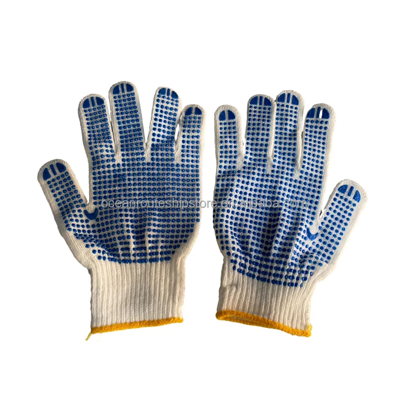 Cotton Working Gloves Non Slip Dots - IMPA Code 190103 for Marine Use ...