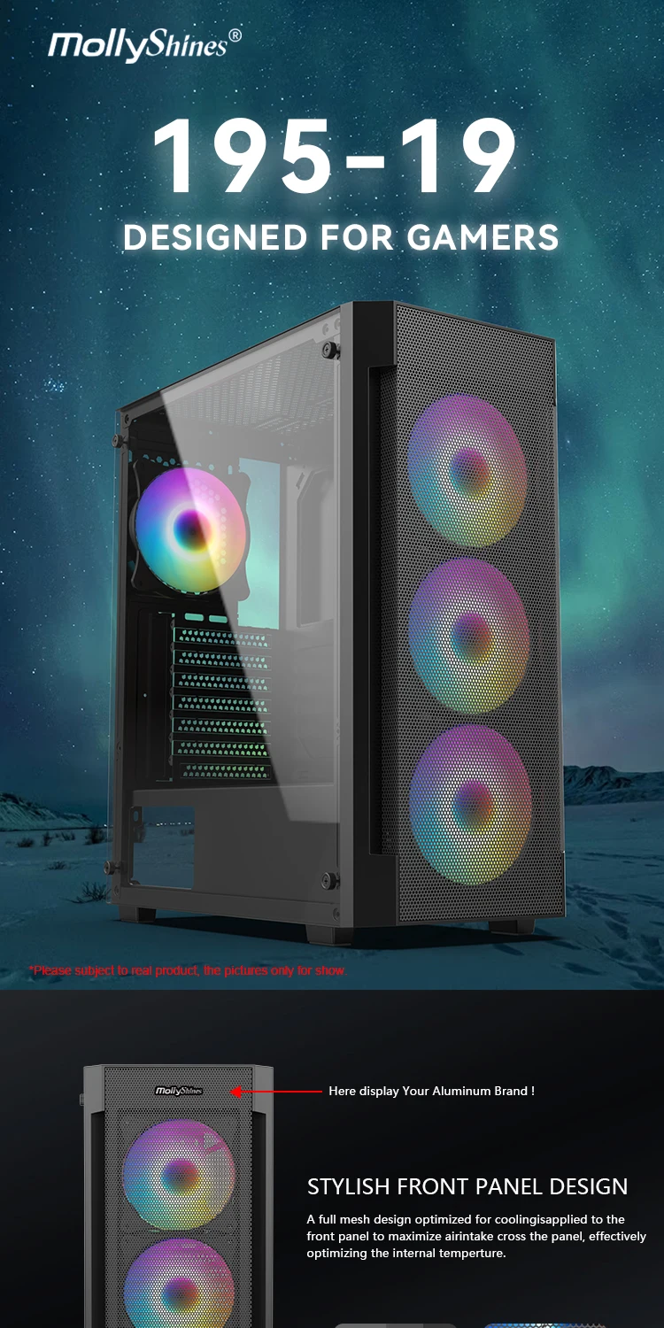 2024 New Trend PC Case - Tempered Glass Side Panel Gaming