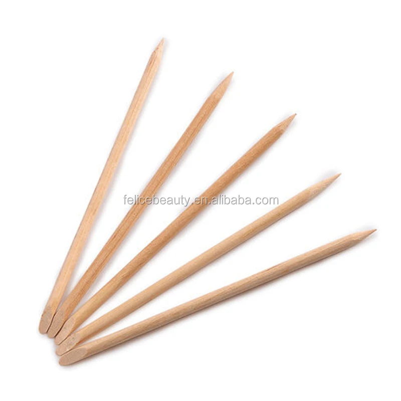 Double Ended Manicure and Pedicure Tools - Orange Wood