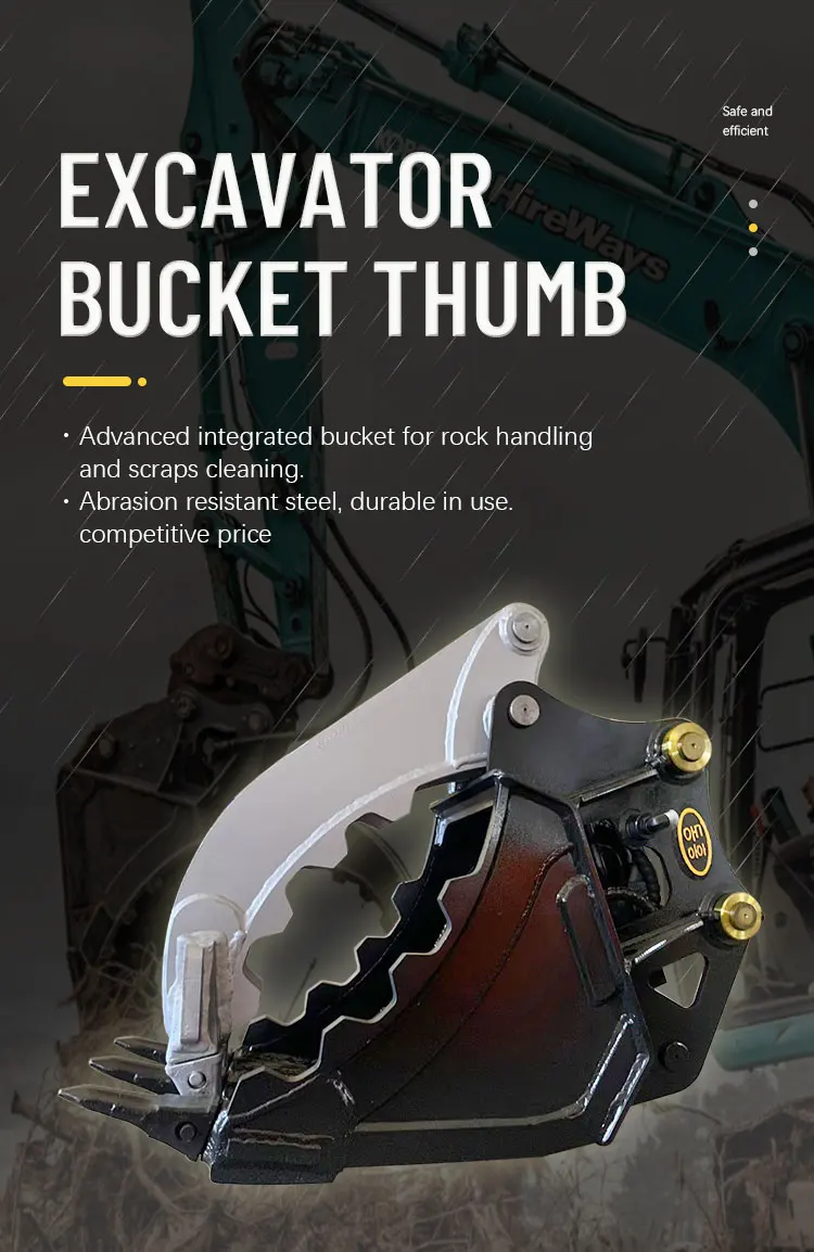 Excavator Clamp Bucket Grapple - 4 Ton to 25 Ton Capacity