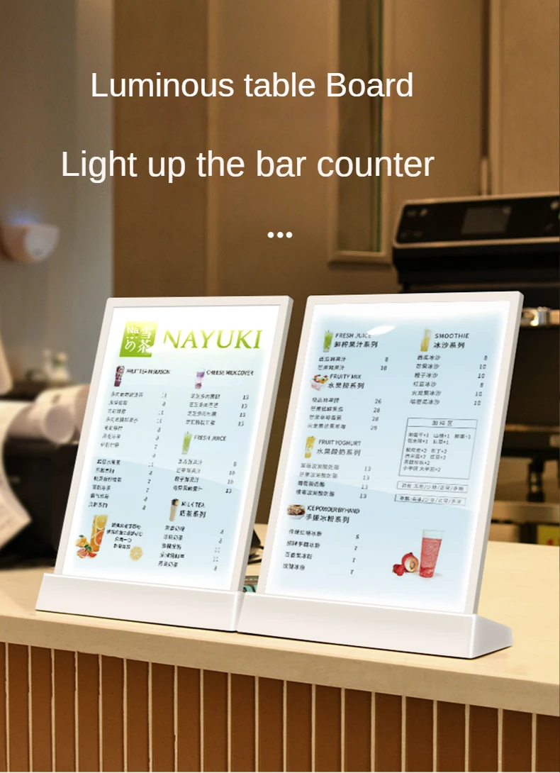 Cheap Custom Advertising Display Stand Tabletop Menu L Shape ...