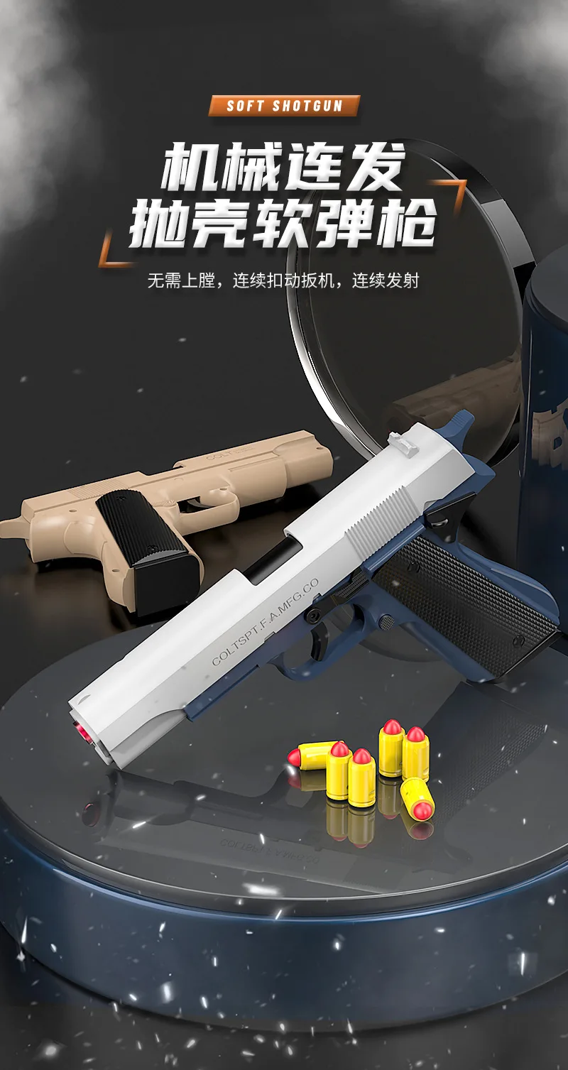 New Listing 1911 Automatic Pistol Projectile Cartridge Toy Gun ...