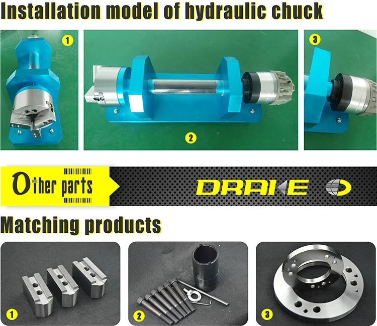3 Jaw Lathe Chuck Through Hole Hydraulic Chuck Power Chuck - Buy Cnc ...