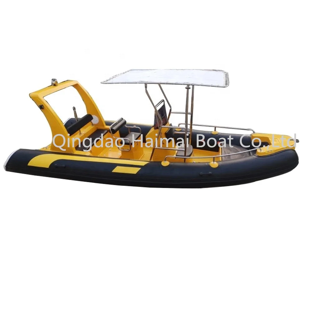 19 Feet RIB580 PVC Fiberglass Rigid Inflatable Sport Yacht High-Speed ...