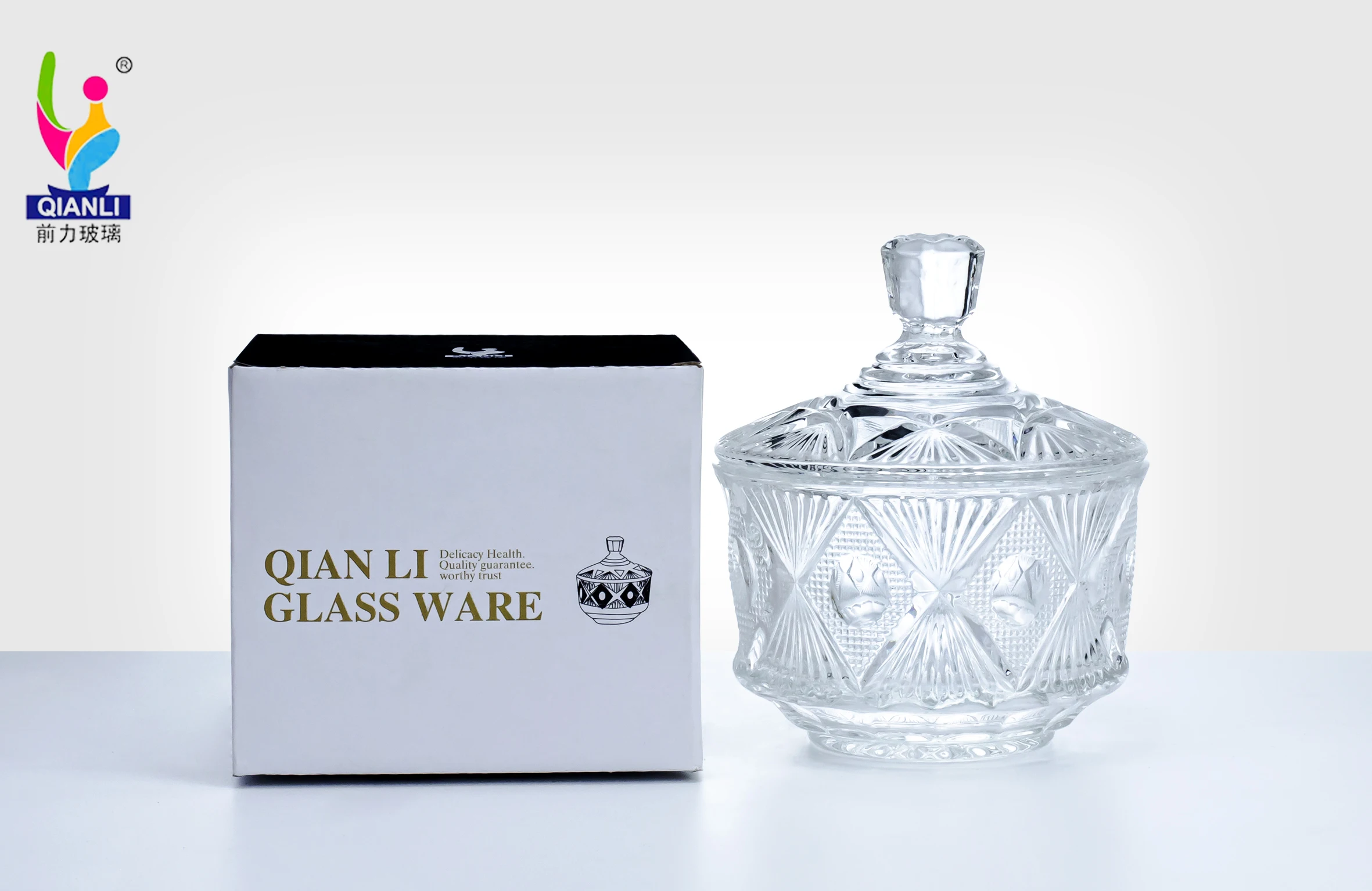 Clear Gift Box Small Glass Sugar Container Candy Kitchen Glassware Food ...