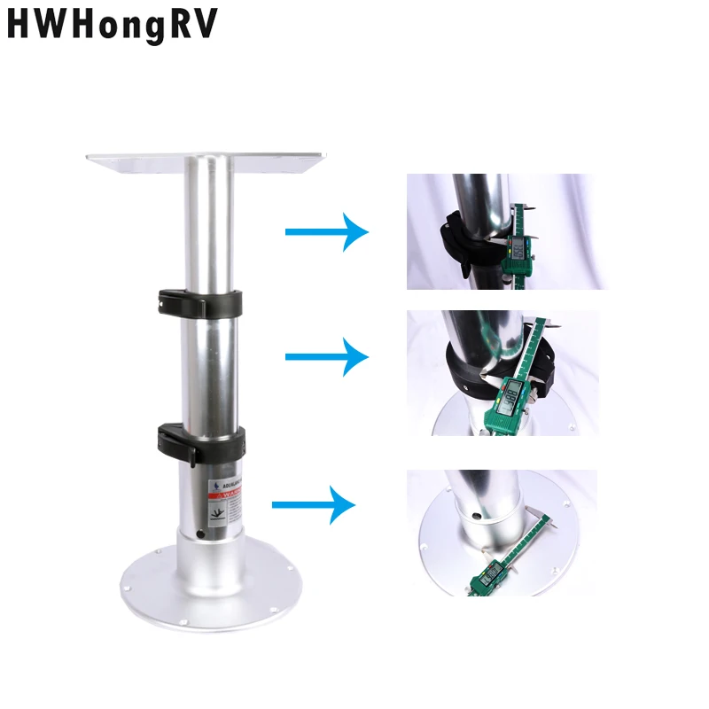 Hwhongrv Pneumatic Adjustable Table Pedestal Stand Leg For Rv & Boat ...