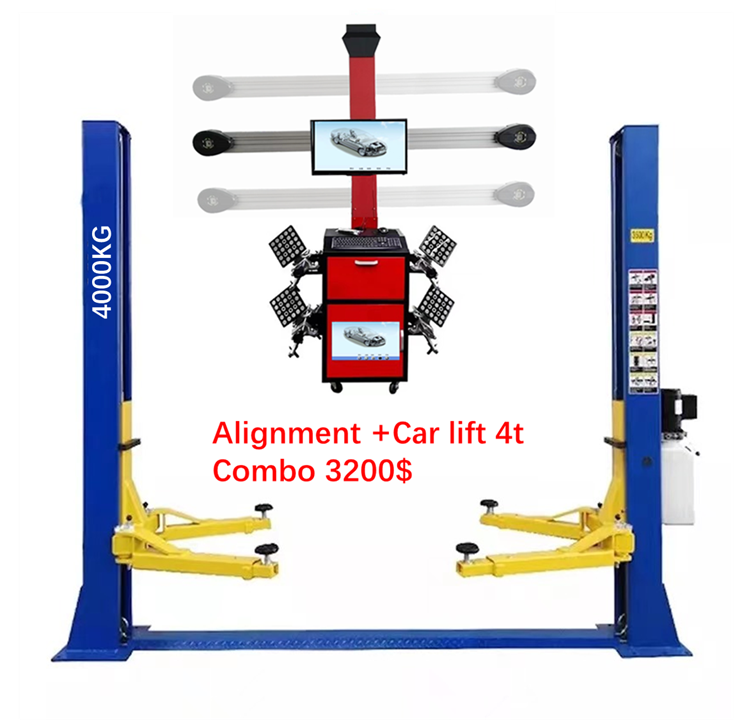 Auto Tracking 3D Four Wheel Alignment Machine & Mobile Lift