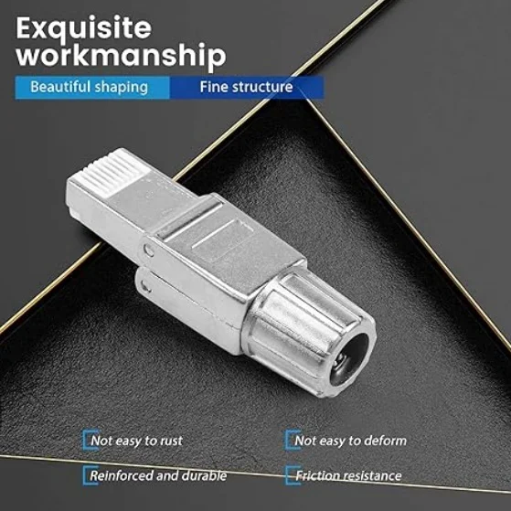 Industrial Standard Toolless Rj45 Female Connector For Cat7 23awg Sftp ...