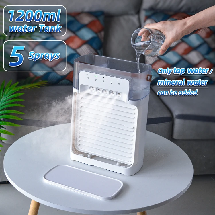 MOLORD Small Ice Cool Battery Misting Fan - 1200ml Capacity