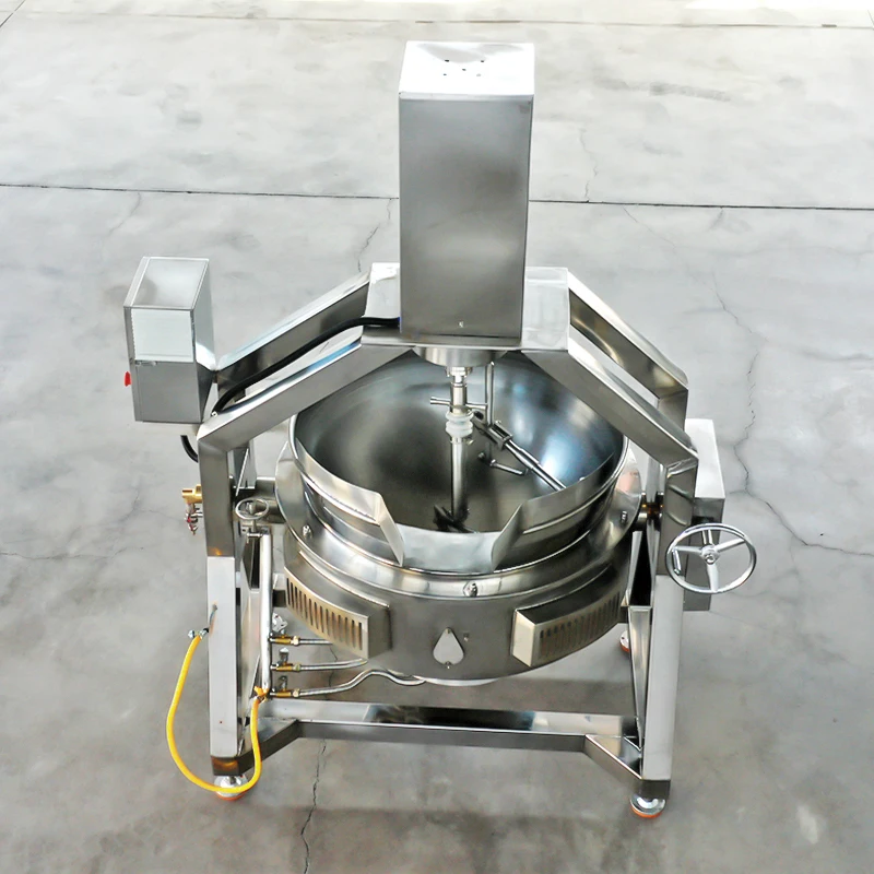 Industrial Jacket Gas Mixing Cooker Strawberry Jam Meat Sauce Automatic ...
