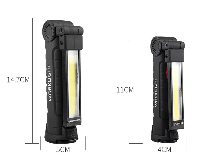 Foldable LED Rechargeable Flashlight - USB & Magnet