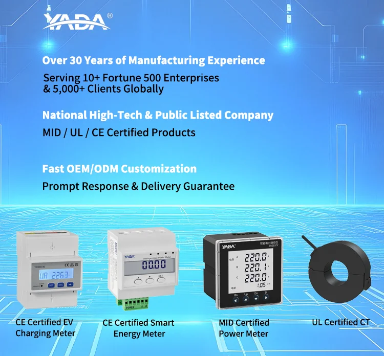CE UKCA Certified Single Phase 35mm Din Rail RS485 LCD Smart Energy ...