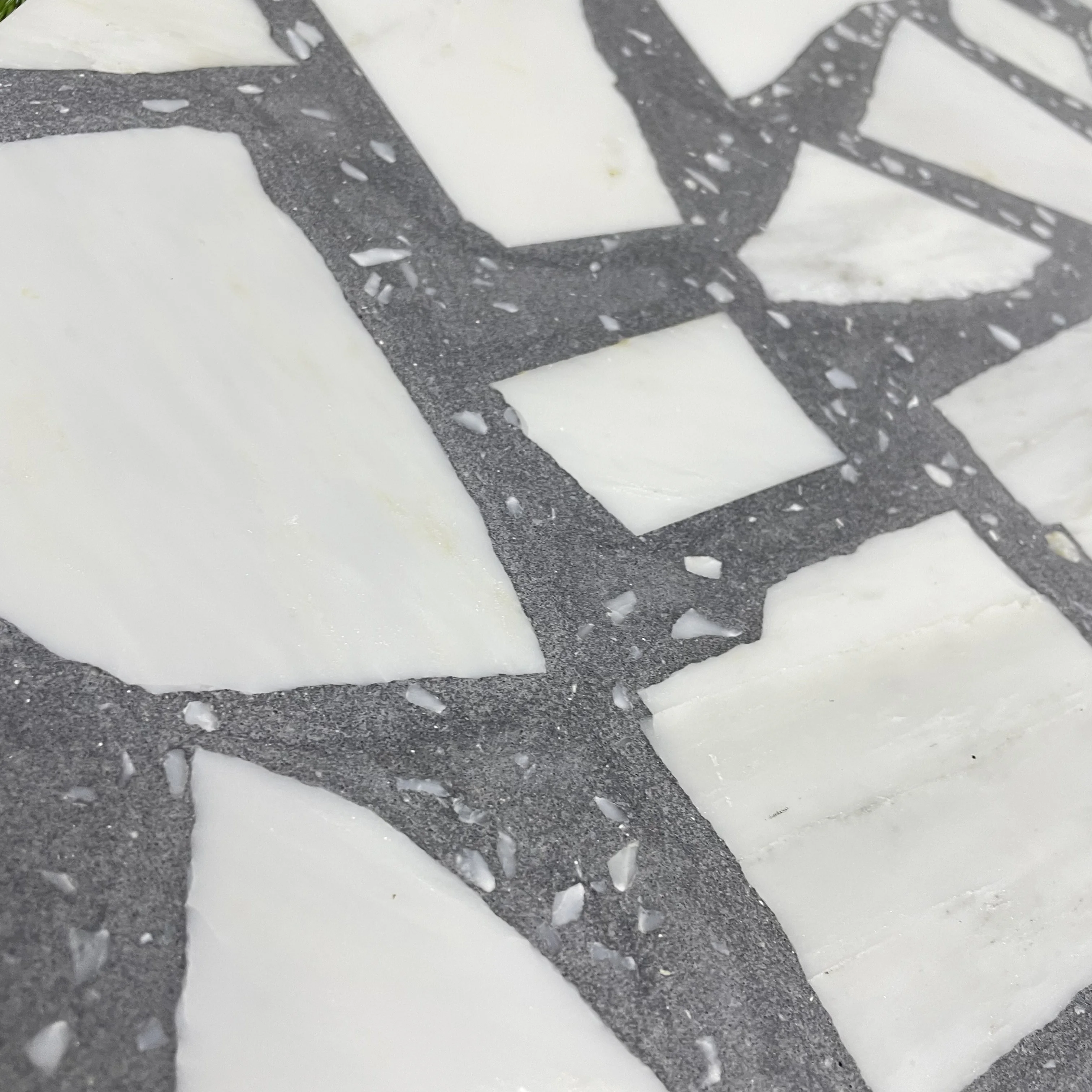 Gray Background White Grain Inorganic Terrazzo Manufacturer Production ...