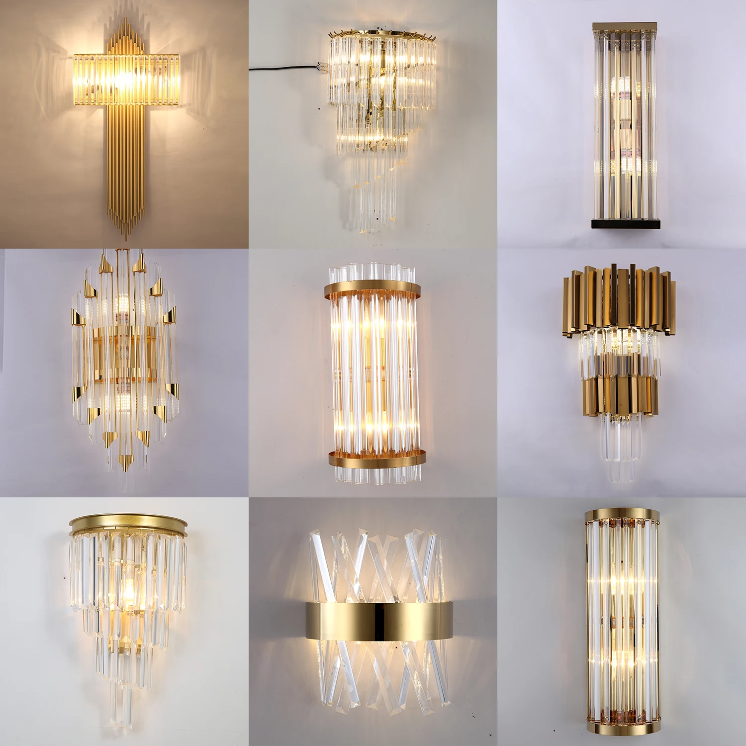 Modern Luxury Light Crystal Wall Lamp Glass Led Wall Lamp Indoor ...