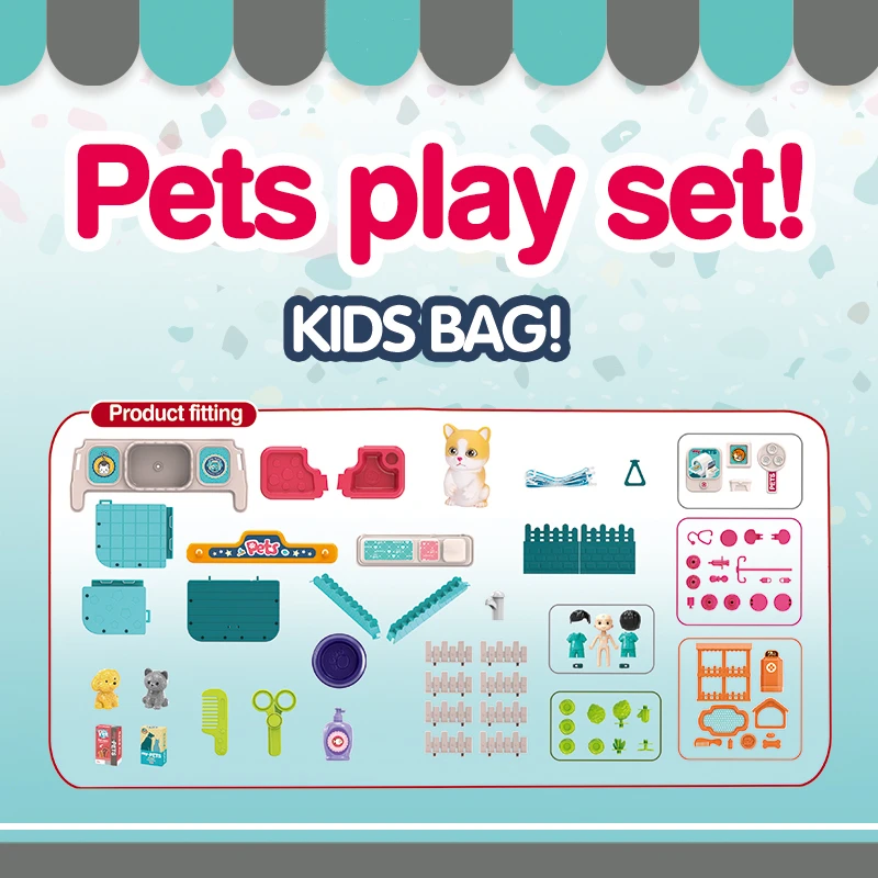 Jinming High Quality Backpack Pretend Play House Toy Set 3 in 1 Plastic ...