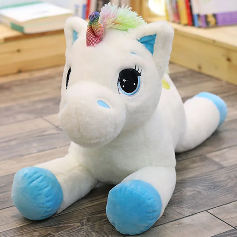 Super Soft Pink Rainbow Unicorn Pillow Doll Cute Cartoon Popular Plush ...