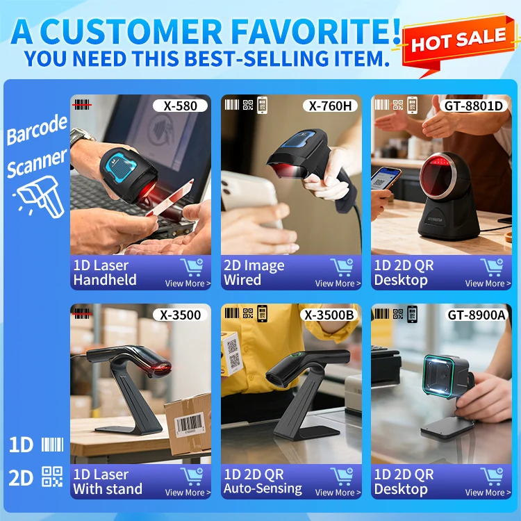 GTCODESTAR Handheld Bluetooth Qr Code Reader Wireless Barcode Scanner ...