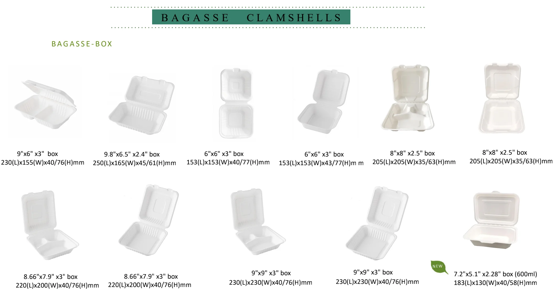 2020 Biodegradable Eco Packaging Compostable Lunch Fast Food Box ...